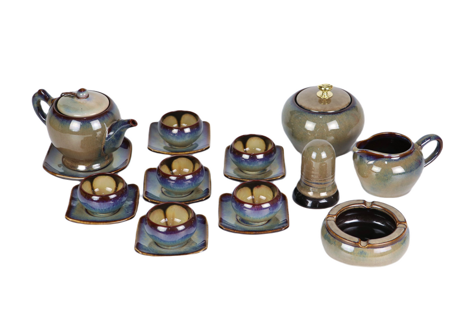 Variegated Glaze Tea Set with accessories – TrucLam