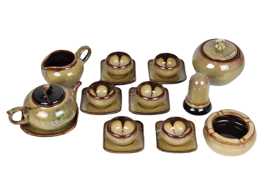 Variegated Glaze Tea Set with accessories – TrucLam